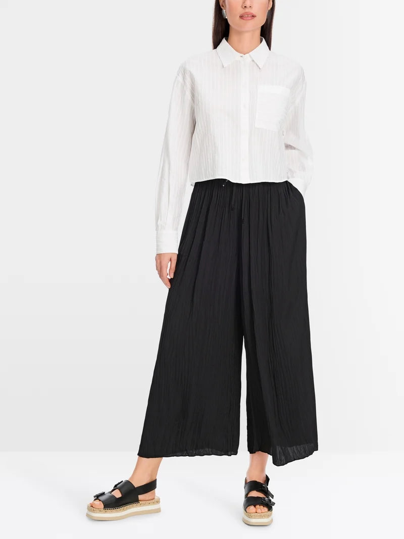 Marc Cain Black WOLIN Rethink Together Pleated Trousers – Think Bubbles