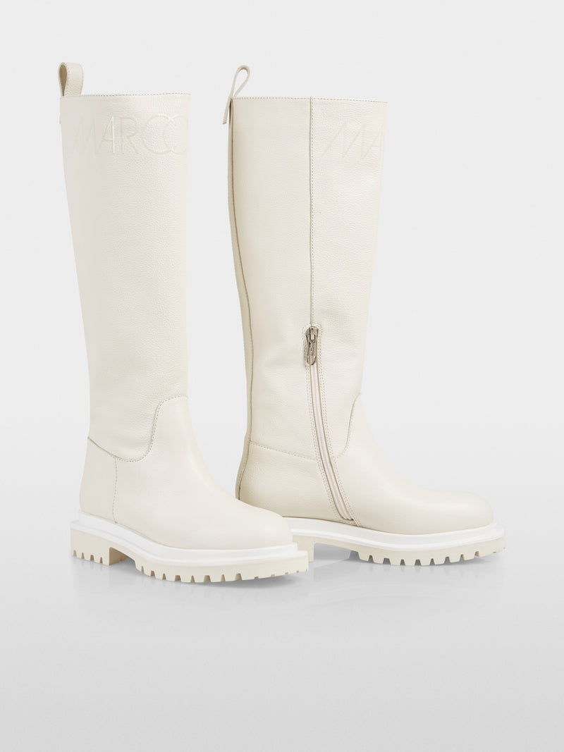 Marc Cain Off White Grained Calfskin Boot – Think Bubbles
