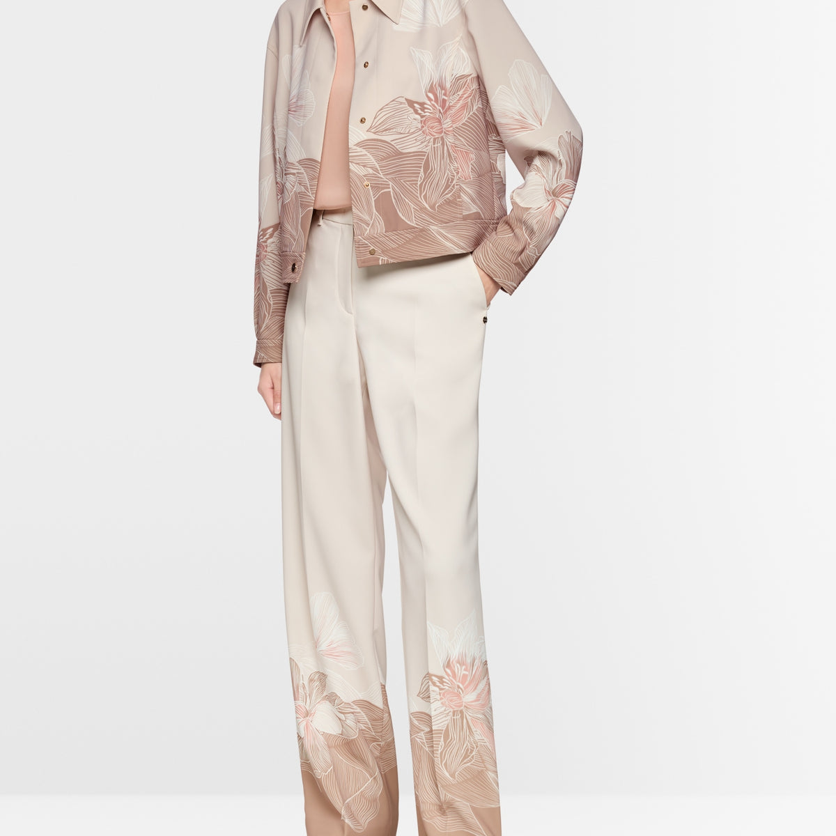 Marc Cain Jacket With Print and Shirt Collar – Think Bubbles
