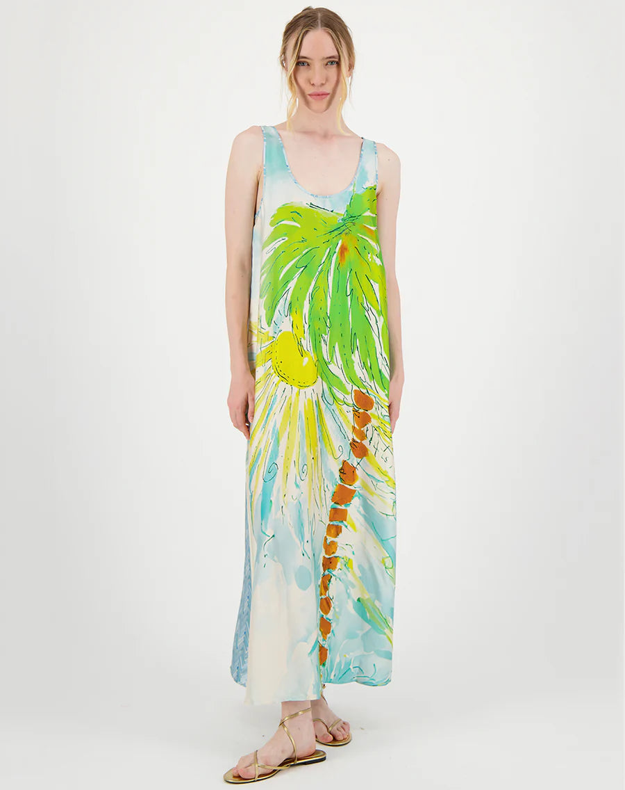 ME 369 Allison Blue Pura Vida Sleeveless Dress – Think Bubbles
